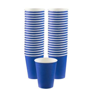 BOGO Royal Blue Paper Coffee Cups 40ct 12oz - Party City