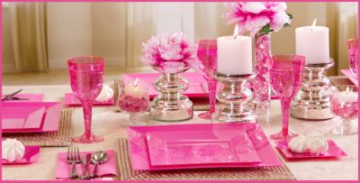 Bright Pink Tableware - Party City