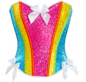 Sequin Rainbow Corset - Party City